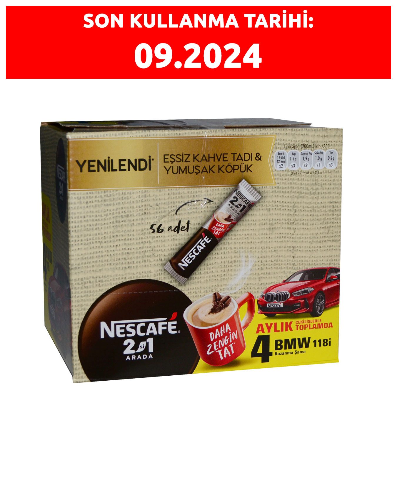 Nescafe 2'si 1 Arada 10 gr 56'lı Paket Original | ToptanTRPro.com